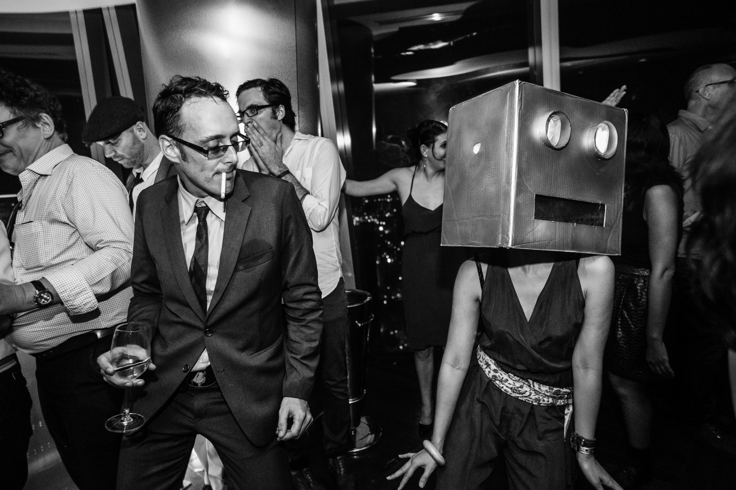 Fun reception moment - Photo by Wainwright Weddings