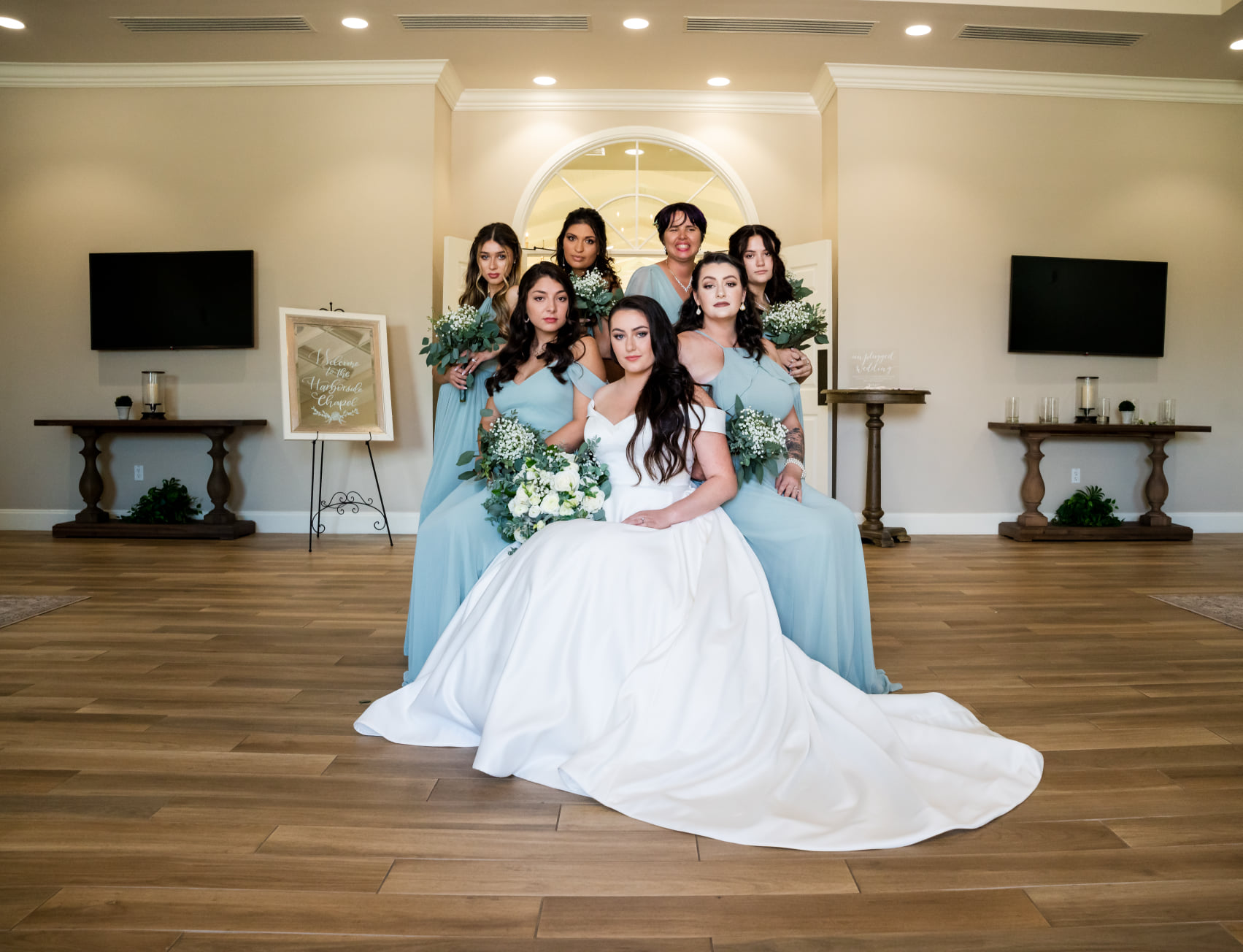 Female bridal party group shot - photo by Maddness Photography
